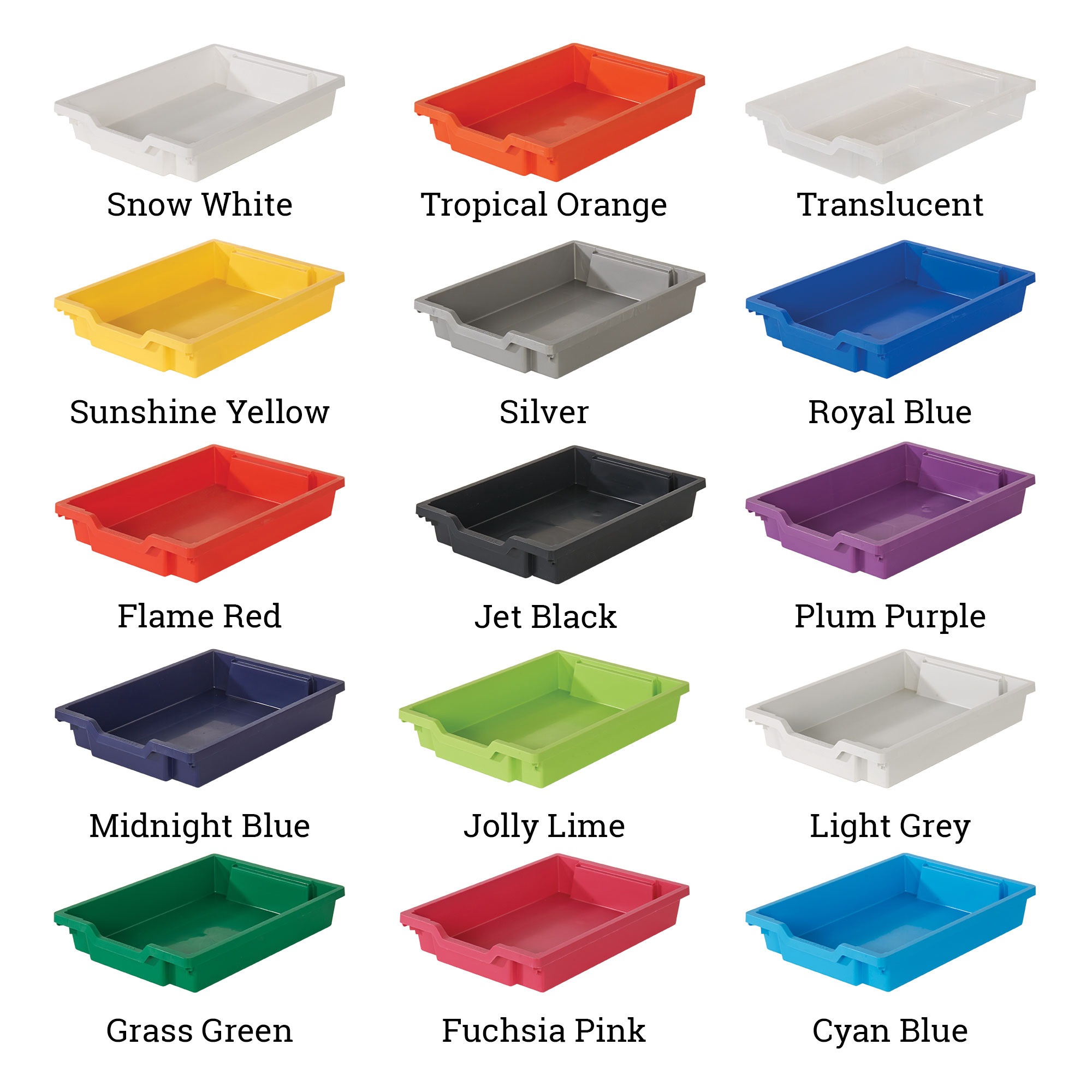 School Tray Storage - 24 Shallow Trays | Wonderwall Products Ltd