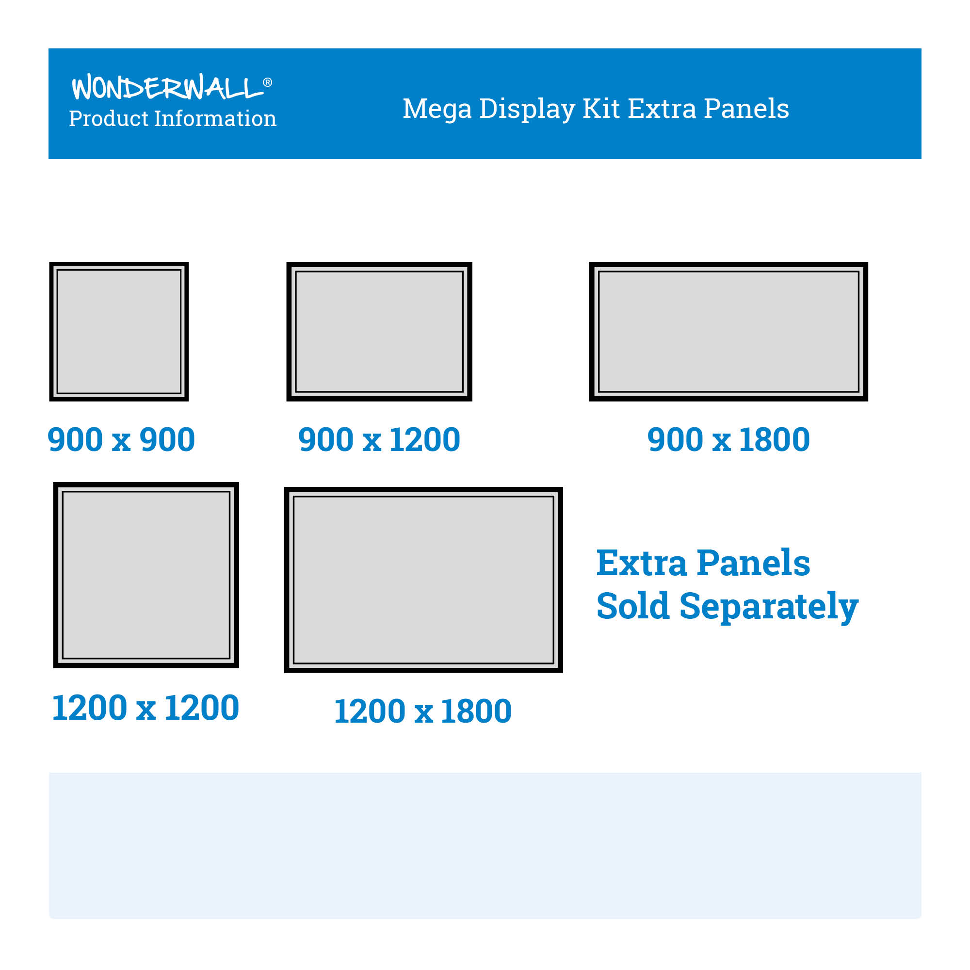 Mega Display Kit - Extra Panels | Wonderwall Products Ltd