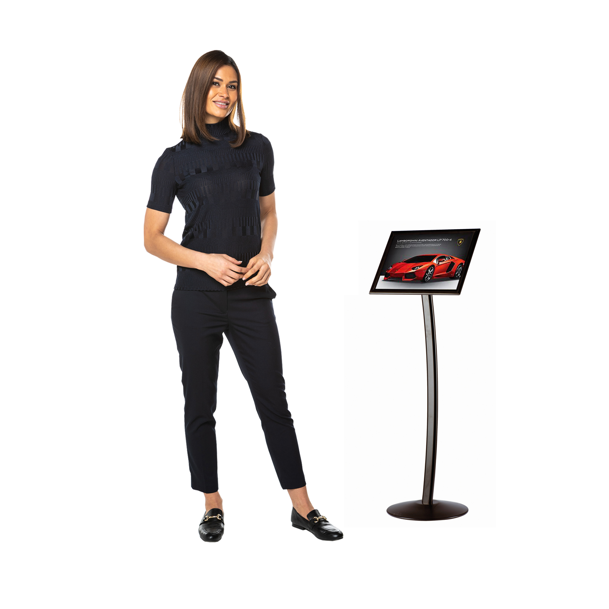 Curved Information Stand | Wonderwall Products Ltd