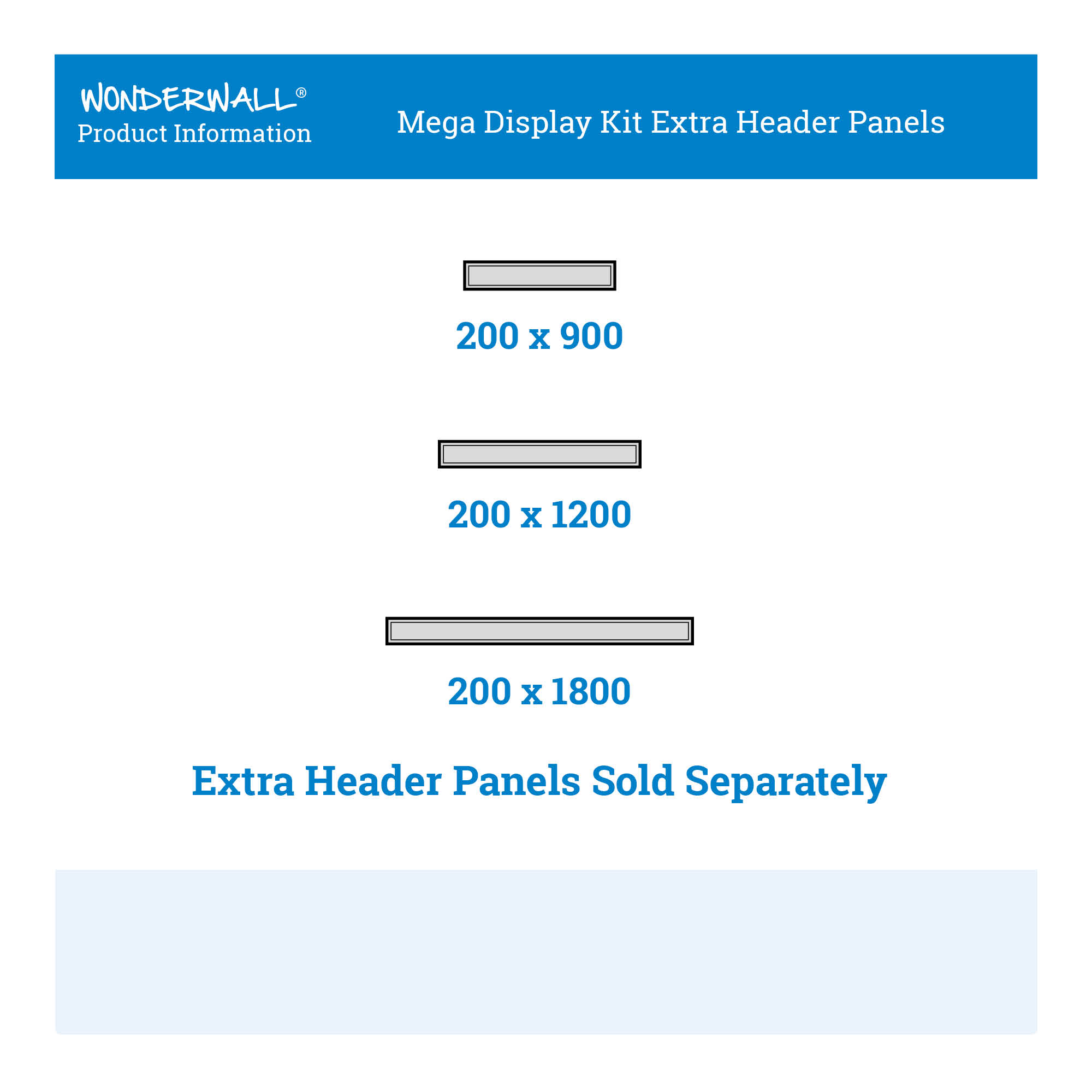 Mega Display Kit - Extra Headers | Wonderwall Products Ltd