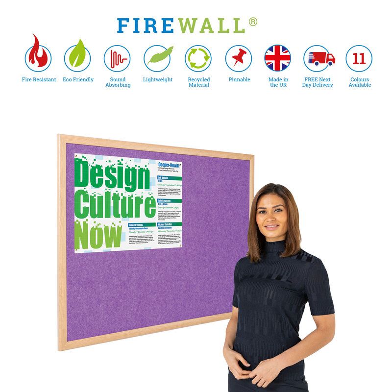 Wonderboard Noticeboard with Light Oak Effect Frame | Wonderwall ...