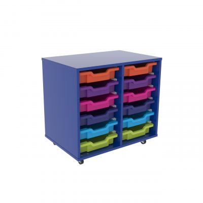 School Tray Storage - 12 Shallow Trays | Wonderwall Products Ltd