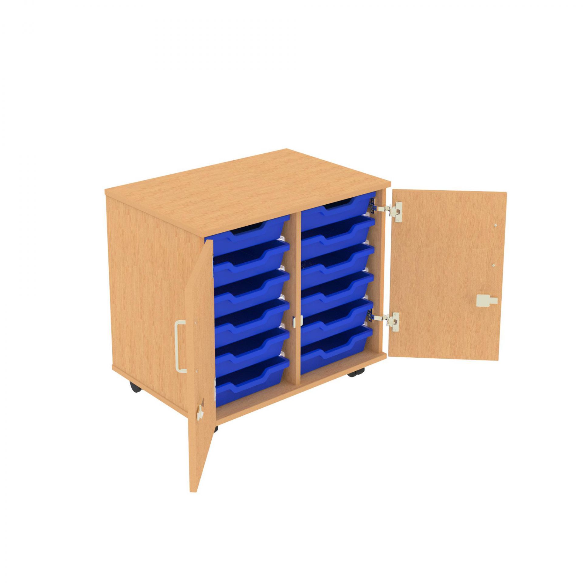 School Tray Storage - 12 Shallow Trays | Wonderwall Products Ltd