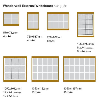 External Lockable Noticeboard with Aluminium Frame | Wonderwall Products