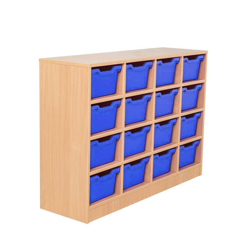 Colourbox Early Years Slimline 4 x 4 School Storage Trays Base Unit ...