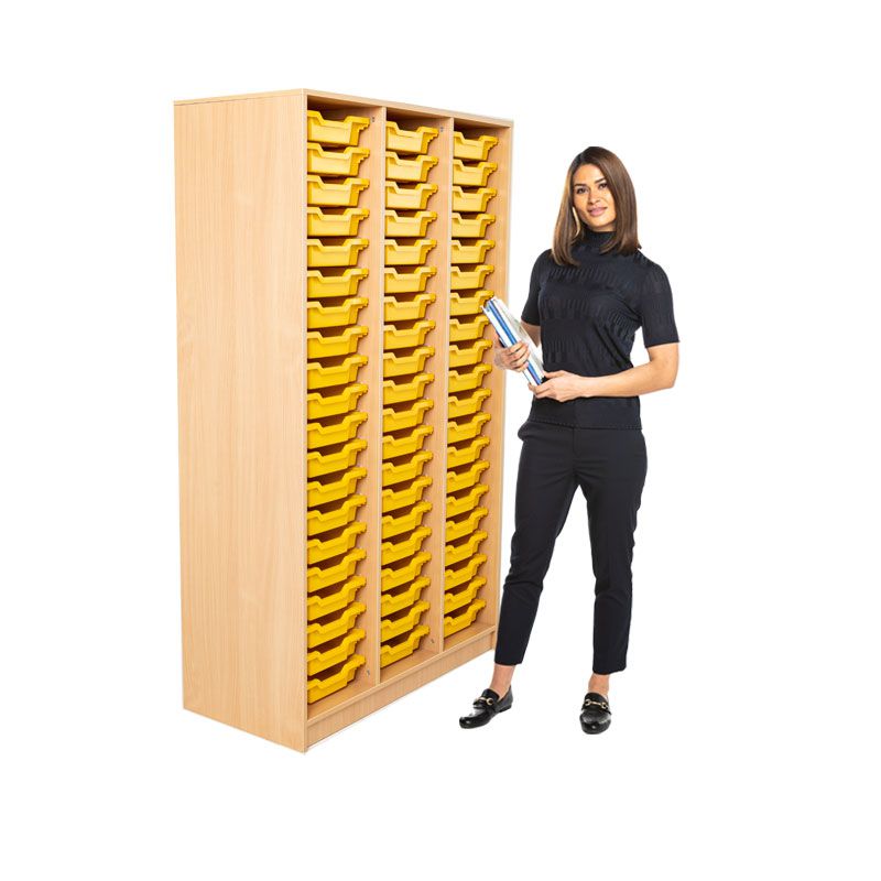 School Storage Unit - 60 Shallow or 30 Deep Trays | Wonderwall Products Ltd